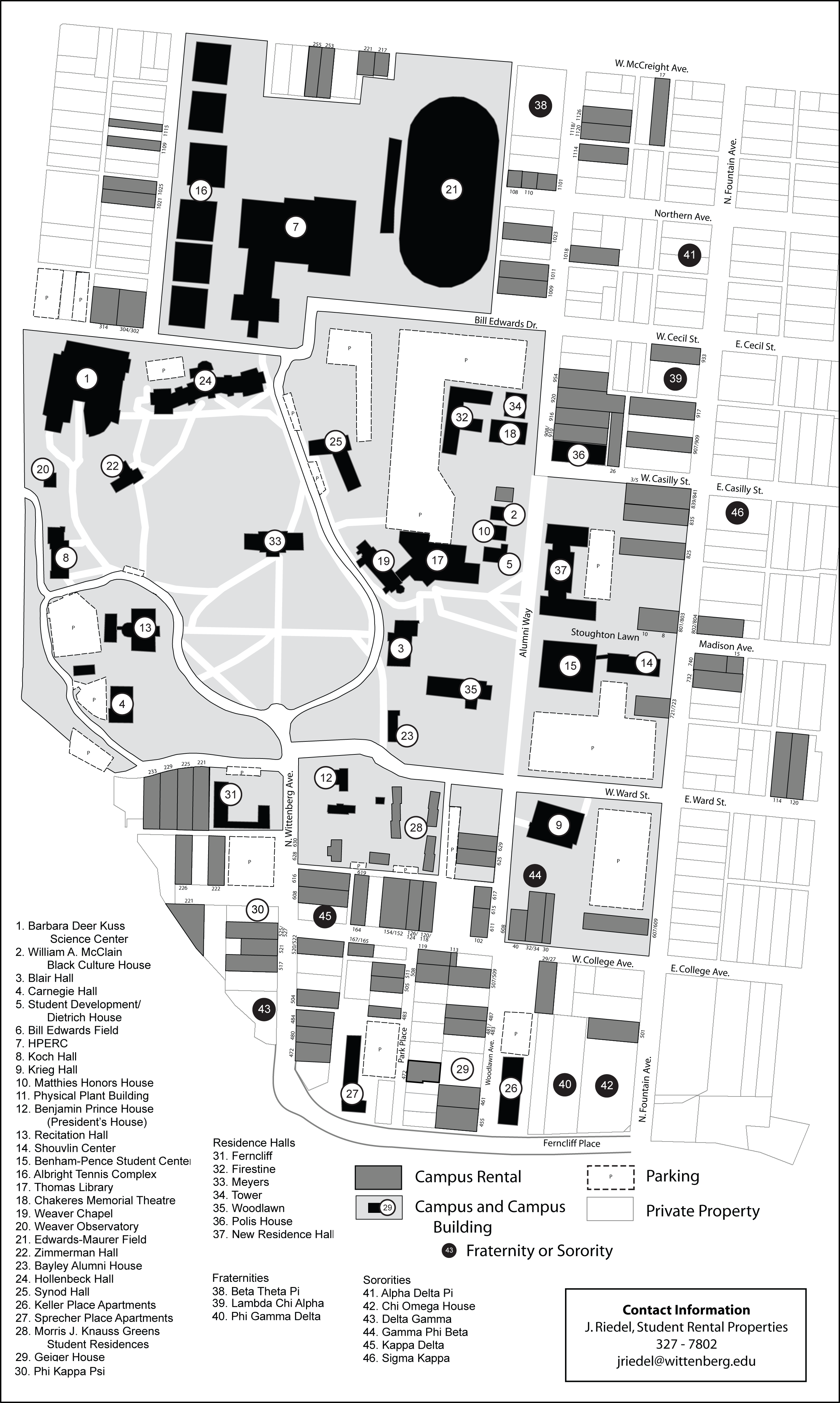 Wittenberg Campus Map at Millard Russell blog